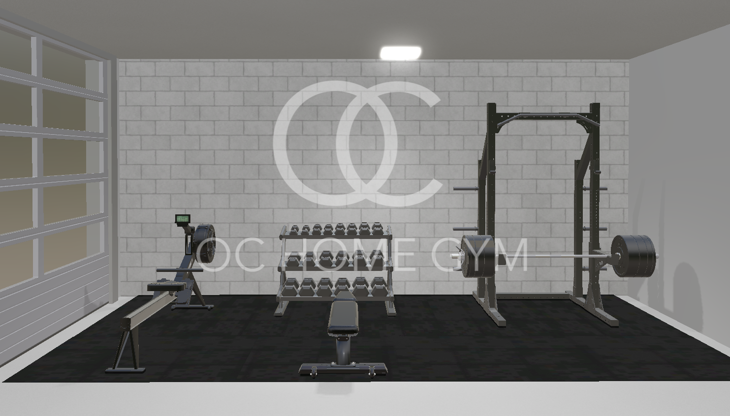 Premier Complete Gym Package w/ Half Rack, Rubber Bumper Plates, Olymp ...